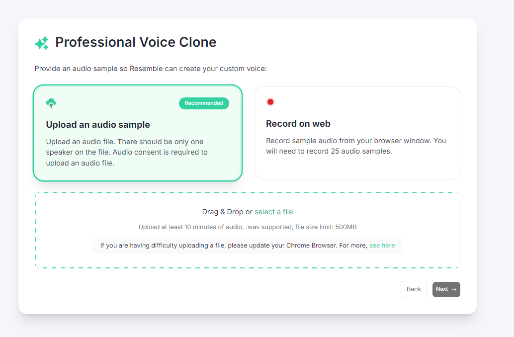 How to create a Rapid Voice Clone?